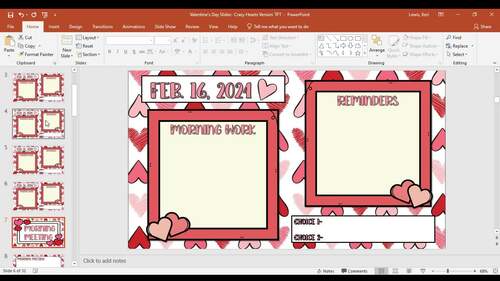 Valentine's Day Themed Slides- Crazy Hearts Version by Keri In The ...