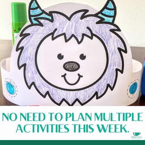 Winter Speech and Language Craft - No Prep Yeti Speech Therapy Activity