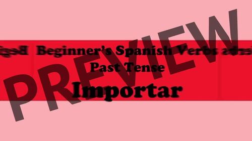 Importar - Spanish Regular -AR Past Preterite Verb Conjugation - PowerPoint