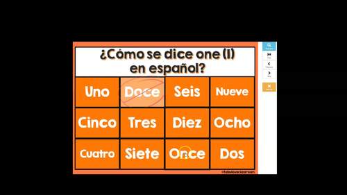 Spanish Halloween Boom Cards Colors Numbers Vocabulary Practice Game