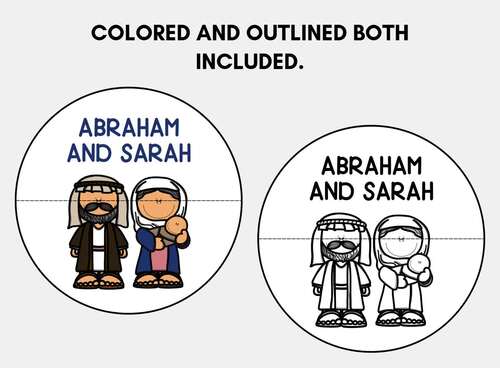 Abraham and Sarah Bible Story Folding Surprise Craft for Sunday School