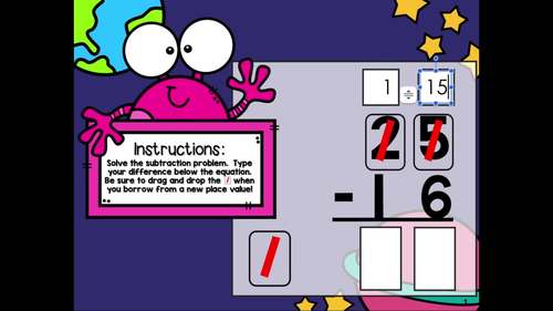 Two Digit Subtraction With Regrouping Digital Games | TPT