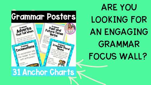 Grammar Posters | Anchor Charts For Focus Wall by Fiddleheads | TpT