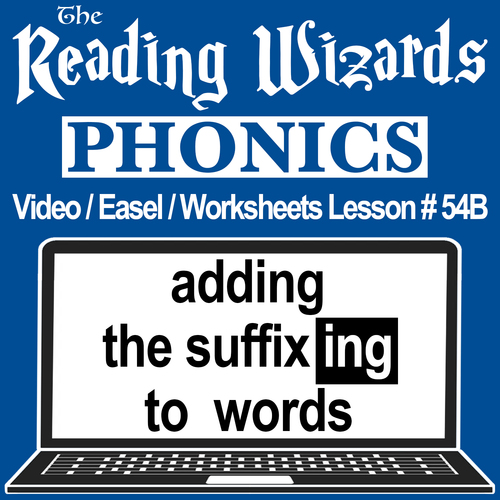 Phonics Adding Suffix ING to Words - Video Worksheets - Reading Wizards ...