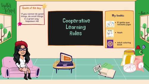 Cooperative Learning Roles Posers and Slides by Fast English for Kids