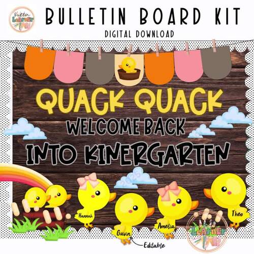 Back to School Bulletin Board Kit Quack Quack WELCOME BACK Door Decor