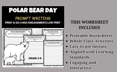 Polar Bears Writing Pack | Winter Science Writing | Grades 2–6 | TPT