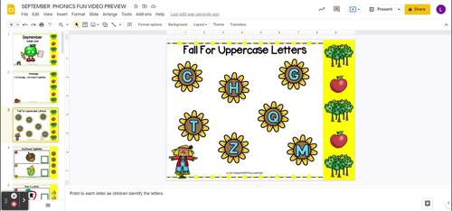 September Kindergarten Daily Digital Phonics Fun Activities For GOOGLE ...