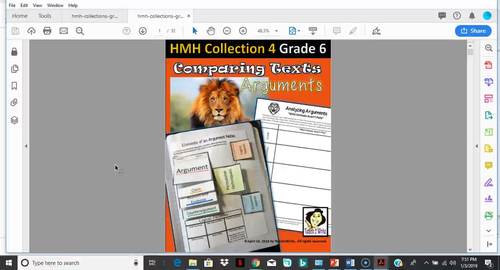 Wild Animals Arguments Activities HMH Collections Grade 6 Collection 4