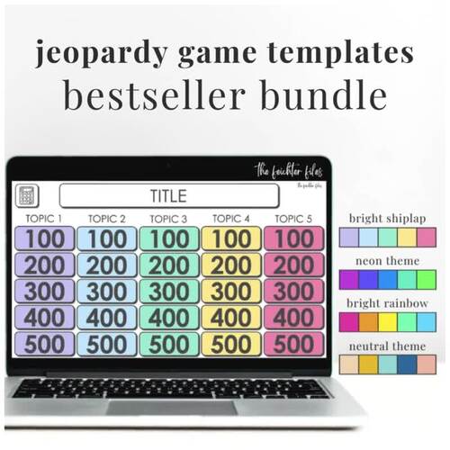 Editable Blank Jeopardy Game Template Google Slides PowerPoint #1 ...