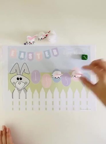DICE GAME | Roll and Cover | Easter Bunny Theme by Little Learners Crew