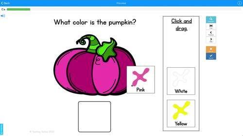 Pumpkin Color Matching | Boom Cards Distance Learning by Teaching Autism