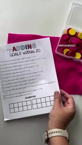 Adding Within 20 Learning Progression, Goals, Trajectory - Flashcards ...