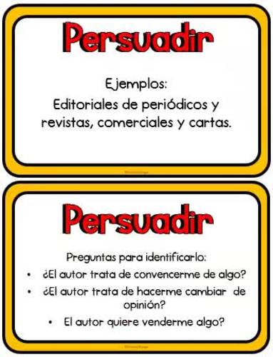 Propósito del autor by Primero Bilingue | TPT