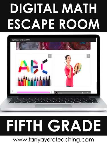 5th Grade Math Digital Escape Room | 5.NF.7 - Dividing Fractions