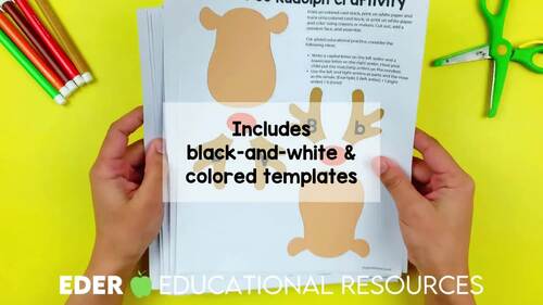 Rudolph Craftivity | Christmas Math and Literacy Crafts | Making Ten ...