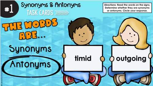 Digital Grammar Activities - Synonyms and Antonyms (L.5.5C) by Jennifer ...