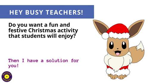Pokemon Christmas Arts and Crafts Activity: Eevee Edition | TpT