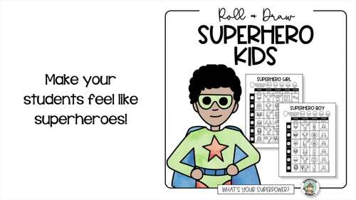 Roll A Superhero Drawing • Superhero Day Activity • Elementary Art