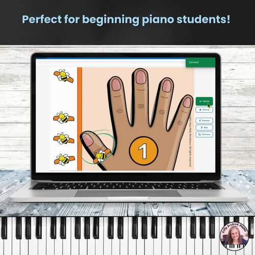 Piano Finger Numbers with Rings BOOM™ Cards with Left Hands and Right Hands