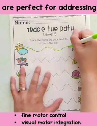 Pencil control worksheets: SPRING elementary fine motor activity by ...