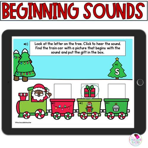 Beginning Sounds - Christmas Letter Sounds - BOOM Cards™ | TPT