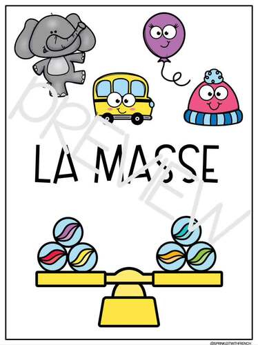 French Mass and Capacity Printable Activities | La masse et capacité ...