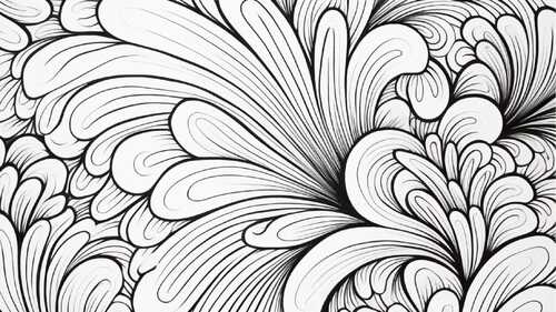 Zen Tangle Stress Relief Coloring Pages| 100 Flowers Doodle Coloring Pages