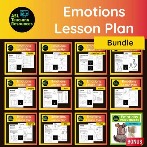 ASL Emotions Lesson Plans / SEL by ASL Teaching Resources | TpT