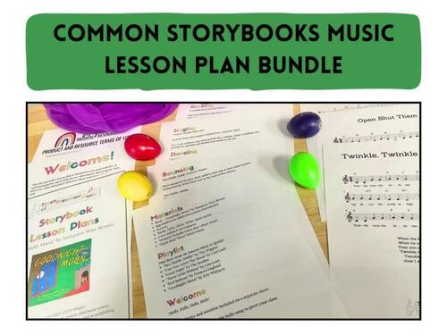 Music Lesson Plan Bundle | Common Storybooks | Preschool Kinder Music ...
