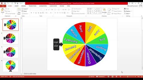 Editable 12 Months Spinner - Online Distance Learning by Mushie Mandarin