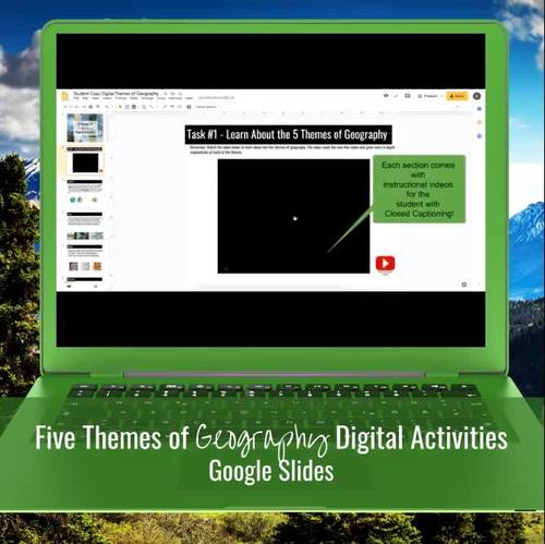 Five Themes of Geography: Digital Activities Google Slides | Distance ...