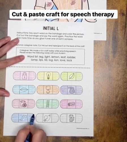 Articulation First Aid: A Speech Therapy Craft Activity | TpT