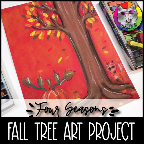Autumn Art Lesson, Season Fall Tree Art Project Activity for Elementary