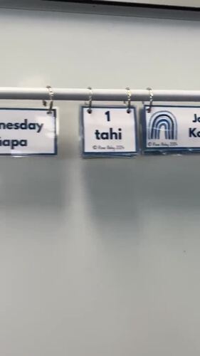 Flip Calendar/English & Te Reo Rainbow Designs (Printable) | TPT