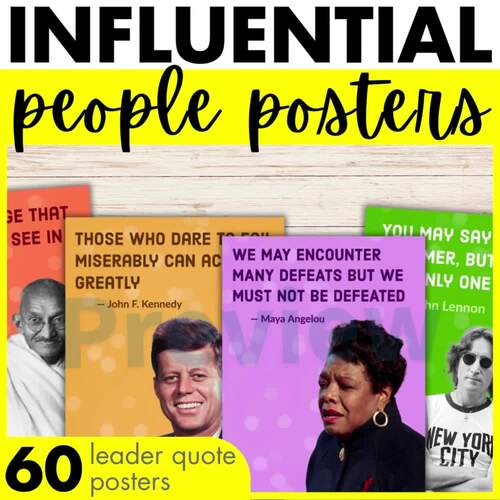 Influential People Posters Growth Mindset Quotes Back to School ...