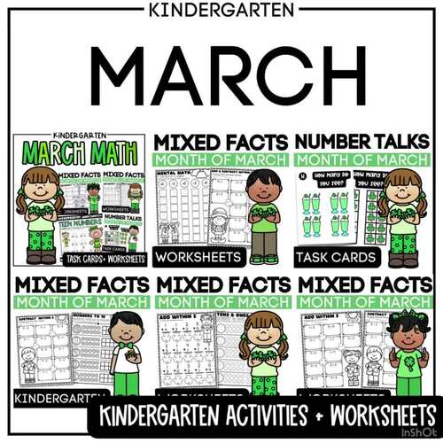 {MEGA BUNDLE} Kindergarten Yearlong Math Activities and Worksheets