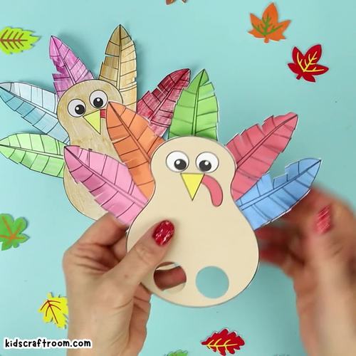 Scissor Practice Turkey Puppets - Thanksgiving Craft - Scissor Cutting ...