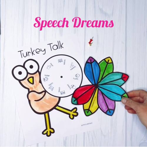 Thanksgiving Turkey Speech Therapy Activity by Speech Dreams | TPT