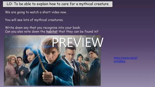 Mythical Creatures Descriptive Writing - Lesson Plan, PowerPoint ...