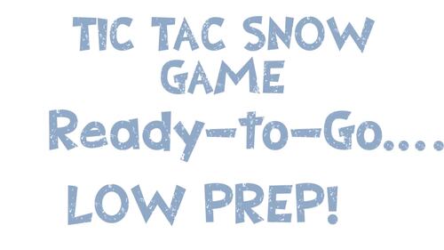Articulation Speech Activity Middle School Upper Elementary Winter Tic ...