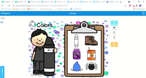 BOOM CARDS: Colors identification game | Digital by Ms Herraiz | TPT