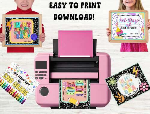 First Day of School - 2nd Grade Printable Sign Collection by The Savvy ...