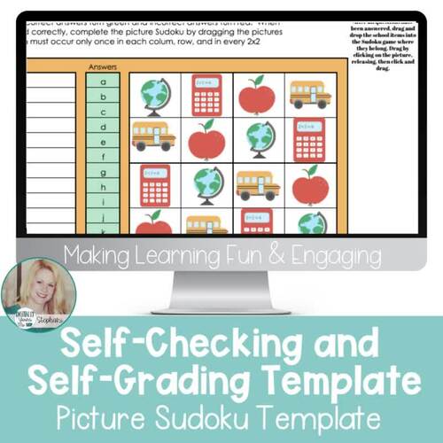 Editable Customizable Self-Checking Template Digital Resource Picture ...