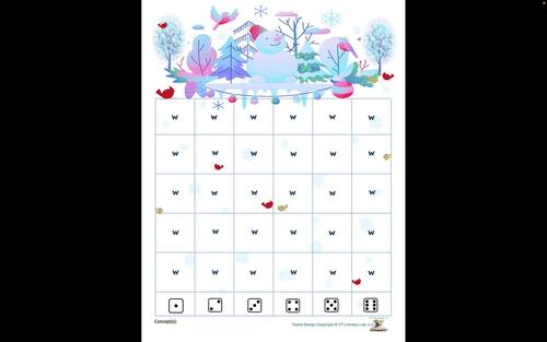 Editable Phonics Roll & Read Roll Template | Winter Theme| Winter ...