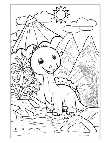 Dinosaur coloring book for kids by KP learning | TPT