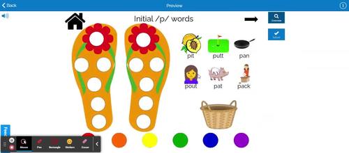Summer Do a Dot Articulation - Level 1 BOOM Card™ by Preschool speech