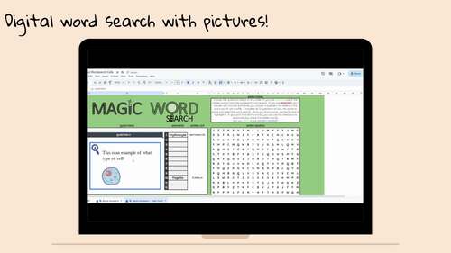 Digital Word search Cells structures, specialized cells! by ...