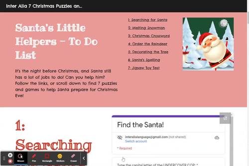 7 CHRISTMAS PUZZLES AND GAMES, Digital and Interactive Activities by ...