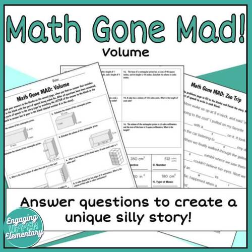 Volume of Rectangular Prisms - Math Gone MAD! by Engaging Upper Elementary